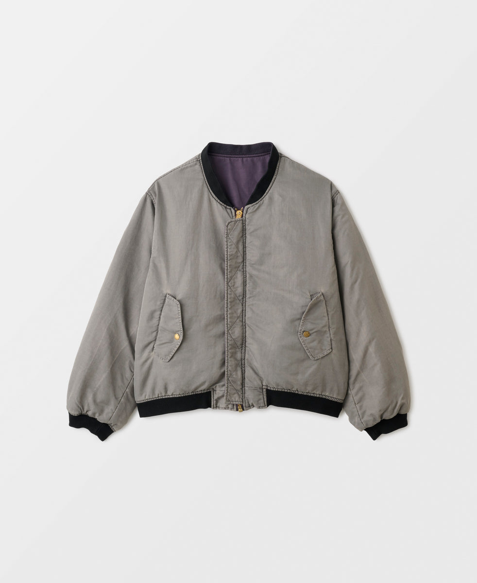 24AW | GARMENTDYE NYLON BOMBER JACKET - GREY X PURPLE – F.M.C.D. ONLINE ...