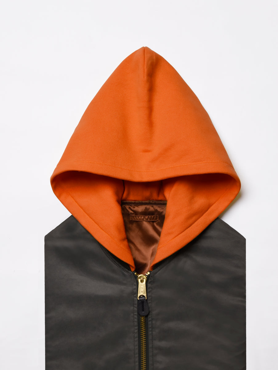 MADE TO ORDER : COTTON FLEECE HOOD ADD-ON ORANGE ( LIMITED COLOR ) – F ...